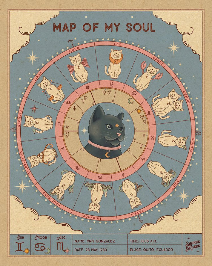 Astrocats Birth Chart – Snakes and Roses